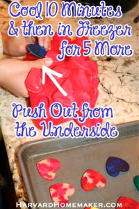 Melted Crayon Hearts with Free Printable Valentines - Harvard Homemaker